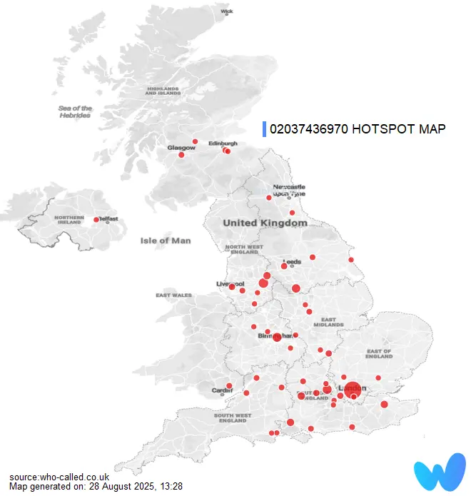 02037436970 Who Called Me? Colt Technology Services Landline