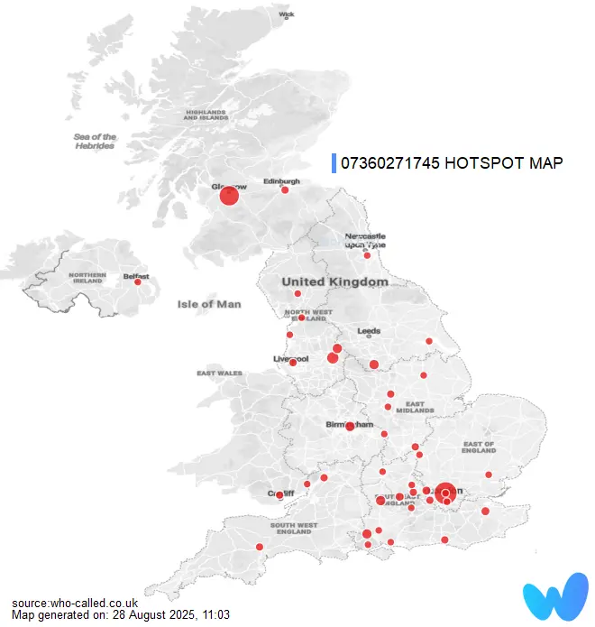 07360271745 Who Called Me? Hutchison 3G UK Ltd Mobile